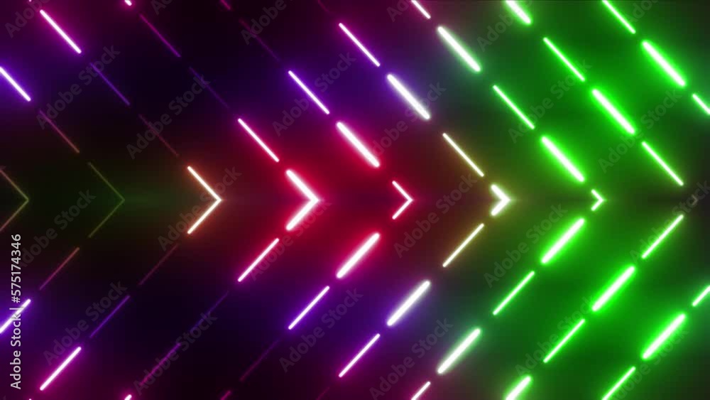 This stock motion graphic video of 4K Colored Neon Background Loop with ...