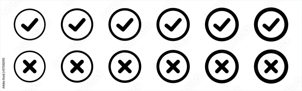 checkmark icon. x or confirm symbol. deny, confirm, close delete denied ...