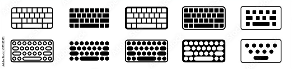 keyboard icon. keypad symbol signs, vector illustration Stock ...
