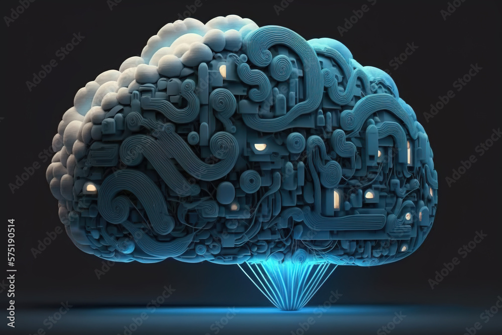 Cloud Brain, Idea, Cloud Networking, Automation, Cloud Managed, AI ...