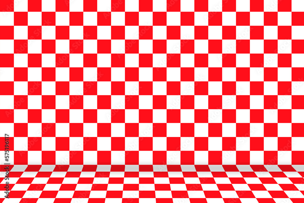 Red white checkered pattern concept blank background decoration Stock ...