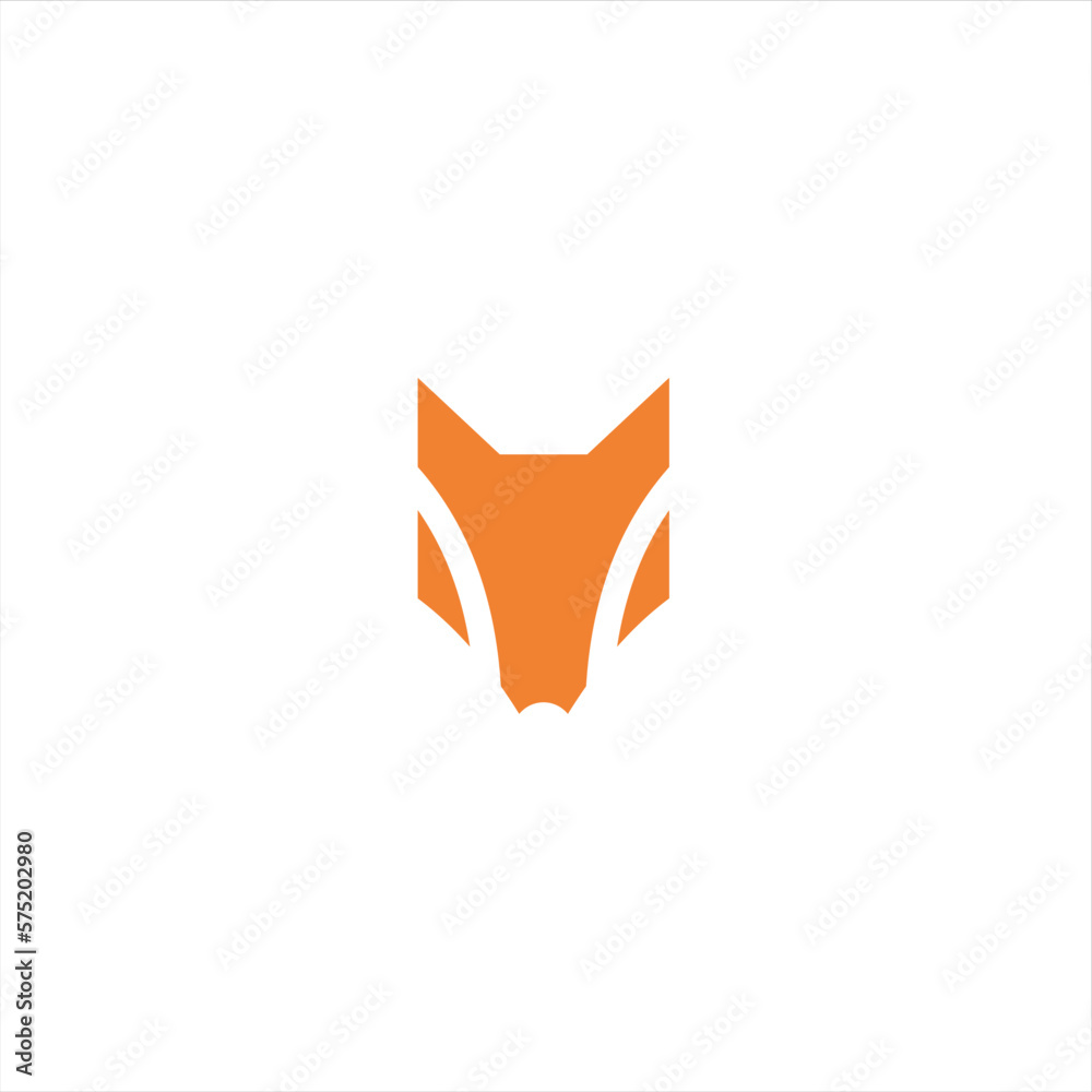 The fox logo formed with lines and shapes of different thickness ...