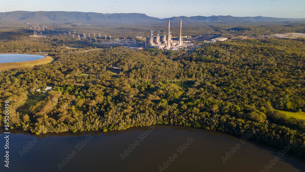 Aerial drone view of Eraring Power Station, Australia’s largest coal ...