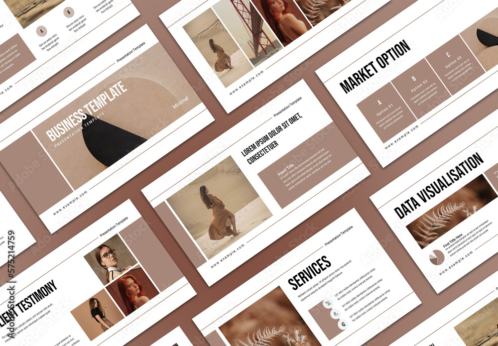 Minimalist Presentation Design Layout Stock Template | Adobe Stock