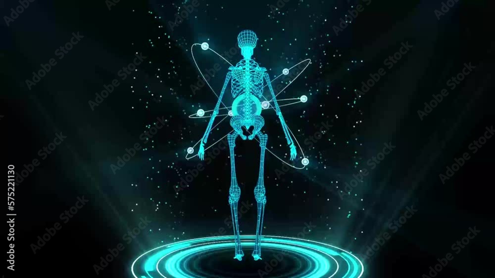 Futuristic Interface of Human Anatomy Systems. The motion graphics ...