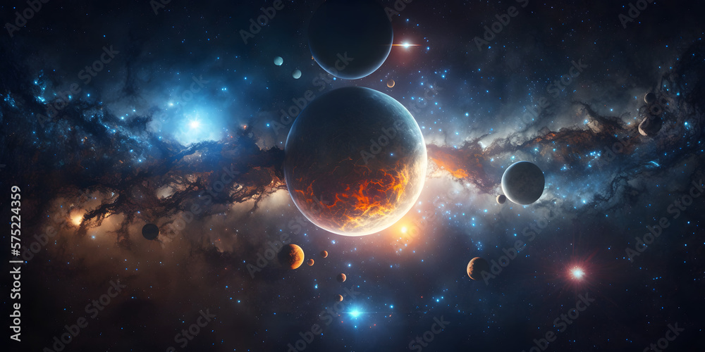 Celestial Dreamscape: A Generative AI Surreal Space Odyssey Stock ...
