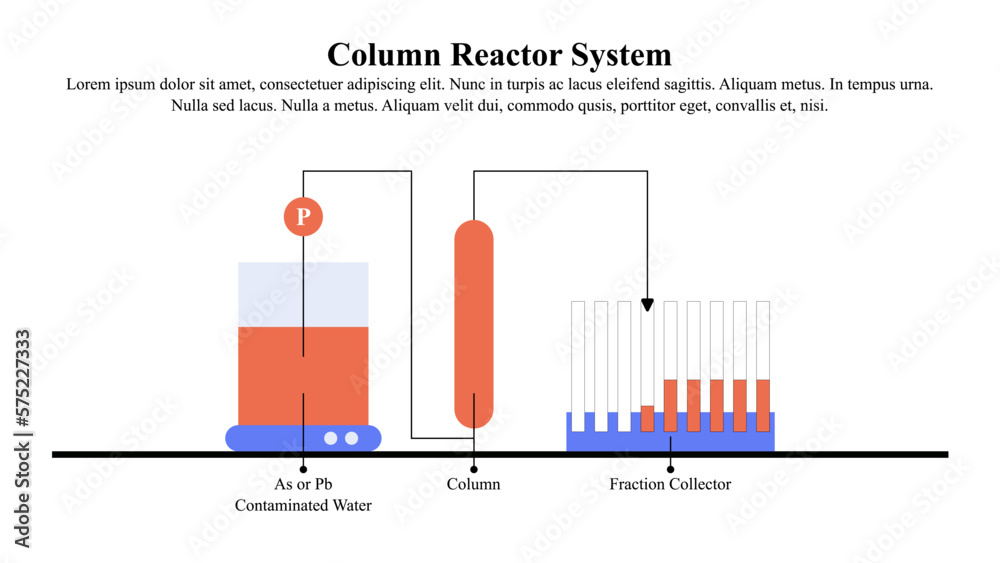 Schematic diagram of a column reactor system consisting of an influent ...