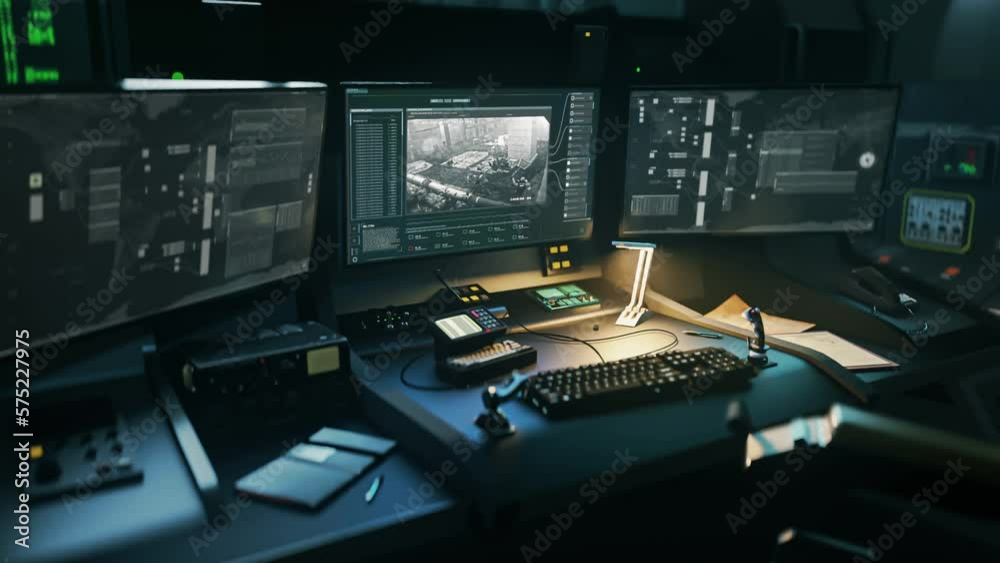Network army surveillance system operated from the military control ...