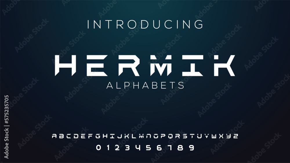 Futuristic font alphabet letters. Future logo typography. Creative ...