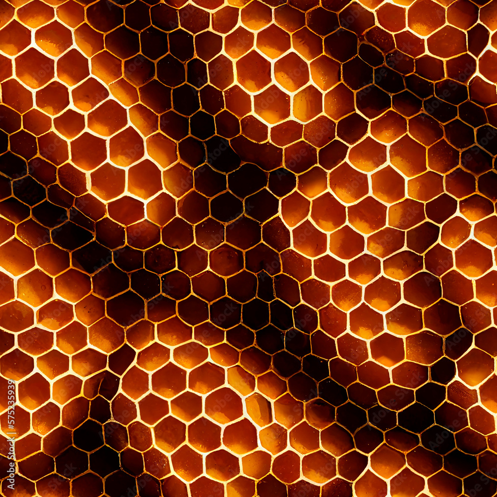 Seamless honeycomb background with heterogeneous texture structure ...