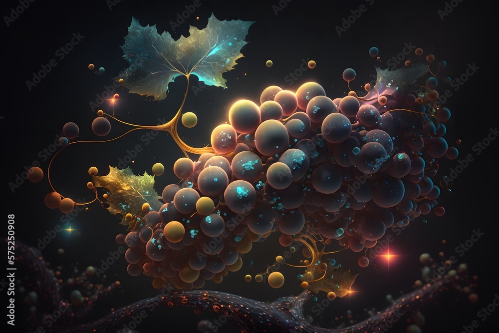 cosmic grapes created using AI Generative Technology Stock イラスト | Adobe ...
