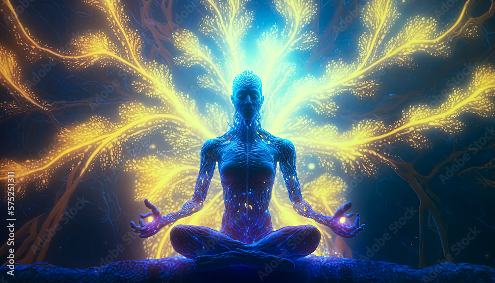 Generative AI illustration of a Exploring Spiritual Awakening and ...