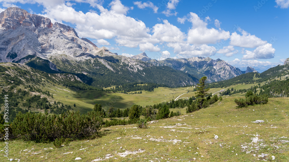 Prato Piazza. Dolomites, Italy. A perspective of the ground's colors ...