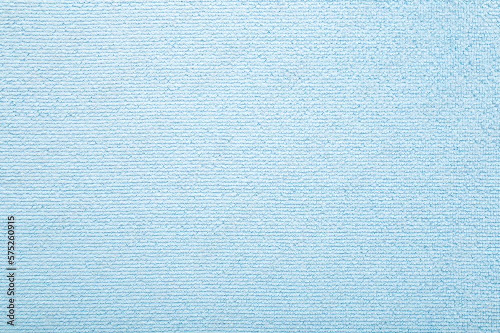 Light blue dry soft microfiber rag background. Closeup. Pastel color ...