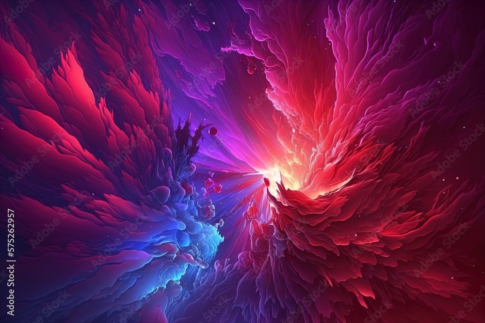 Abstract epic universe background with space clouds with shine in ...