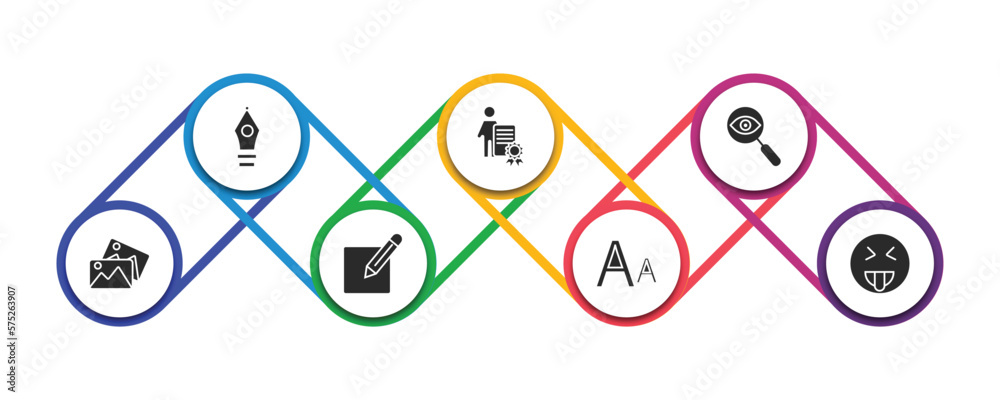 user interface filled icons with infographic template. glyph icons such ...