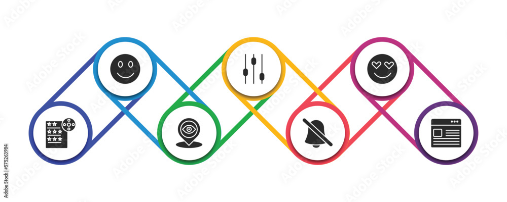 user interface filled icons with infographic template. glyph icons such ...