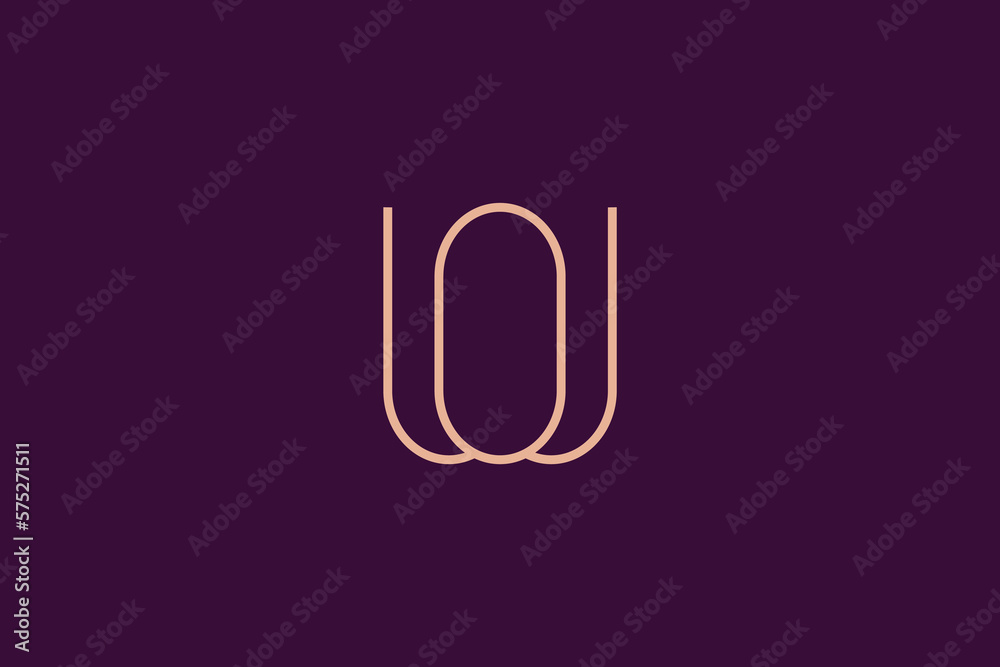 WO letter typography modern brand logo design, wo minimalist icon, wo ...