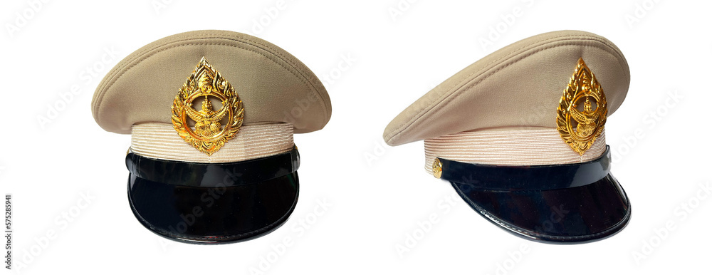 law cap Thai civil servant's cap with Garuda symbol, khaki color ...