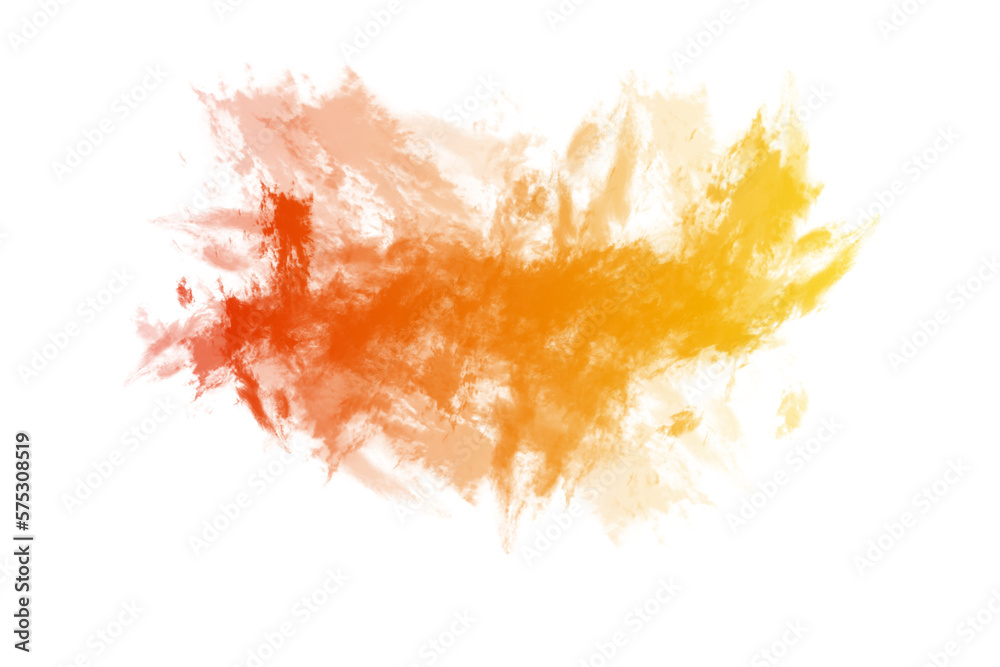 Color blob with gradient from red to yellow. Transparent background ...