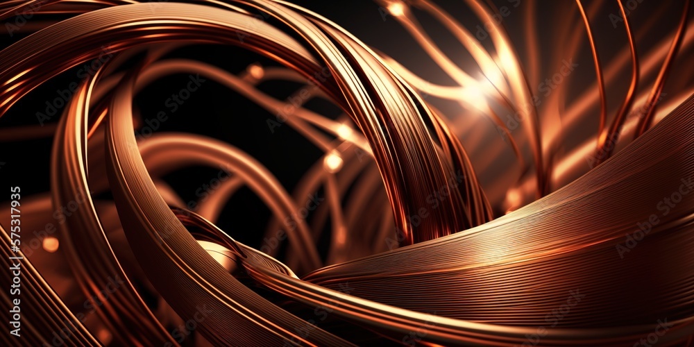 Shining Copper Wire Background Stock Illustration Adobe Stock