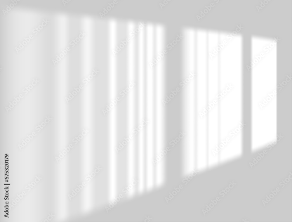 Realistic PNG long shadow overlay effect of window isolated on ...