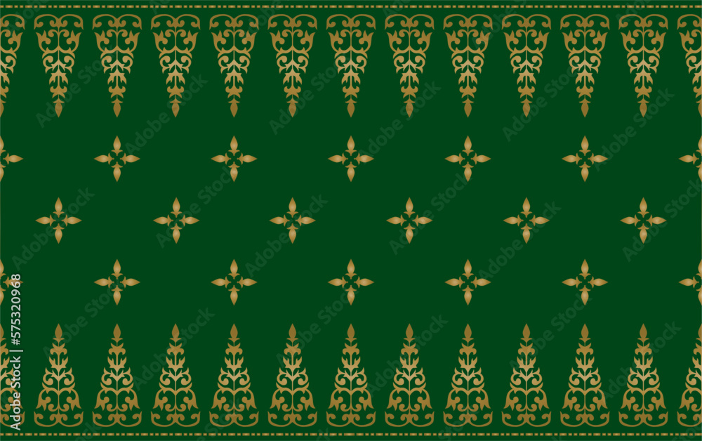 Malay Riau Batik Songket, Weaving Corak Motif Pucuk Rebung, Melayu ...