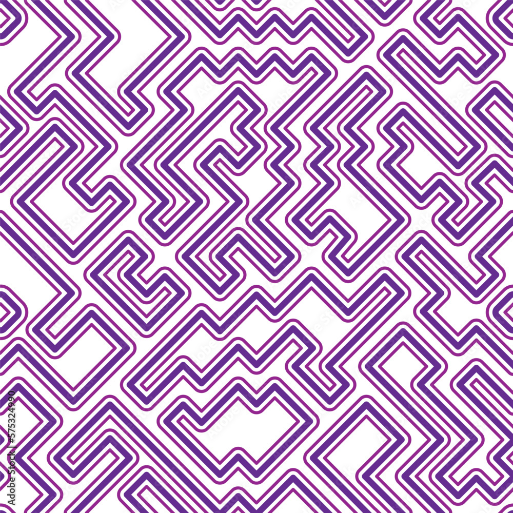 Seamless color pattern of lines creating abstract shapes of different ...