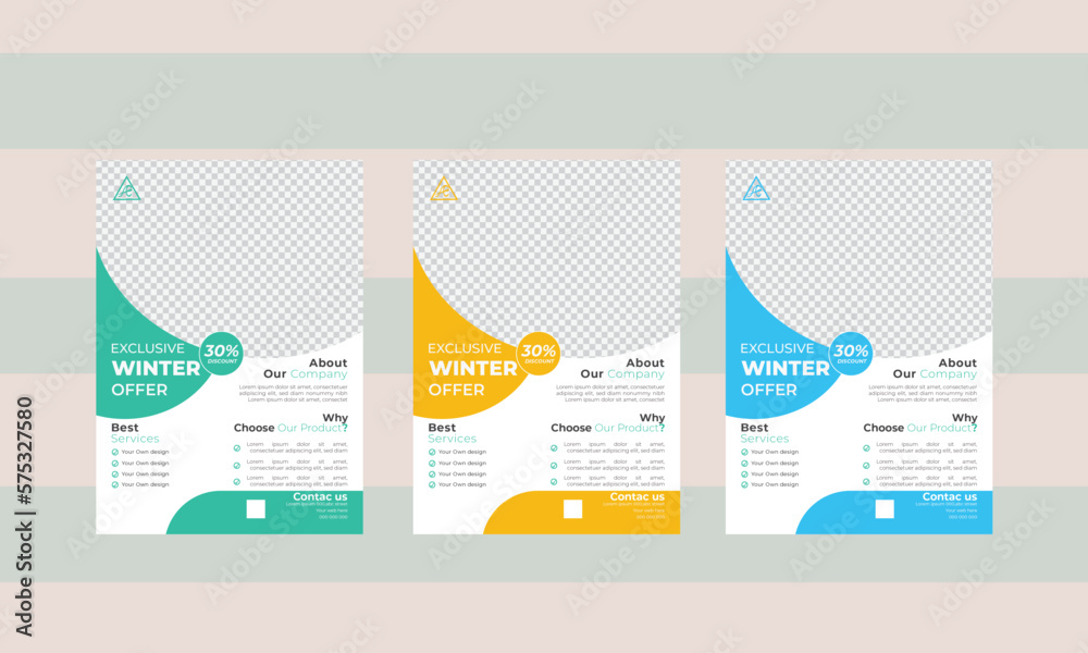 Flyer template or cover design. front page design layout in a4 size ...