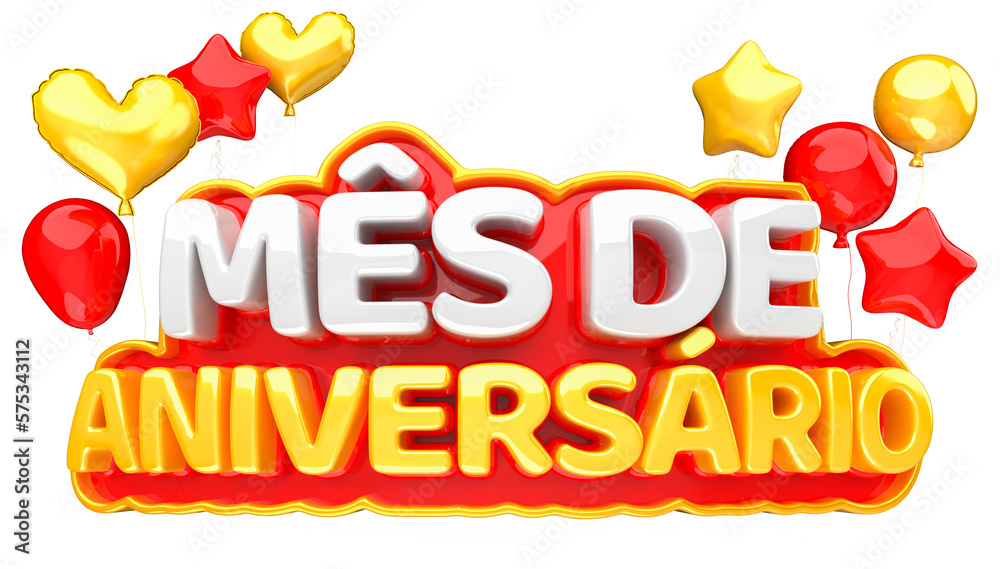 Póster MÊS DE ANIVERSÁRIO SELO 3D – Cuadro para Pared | Posters.es