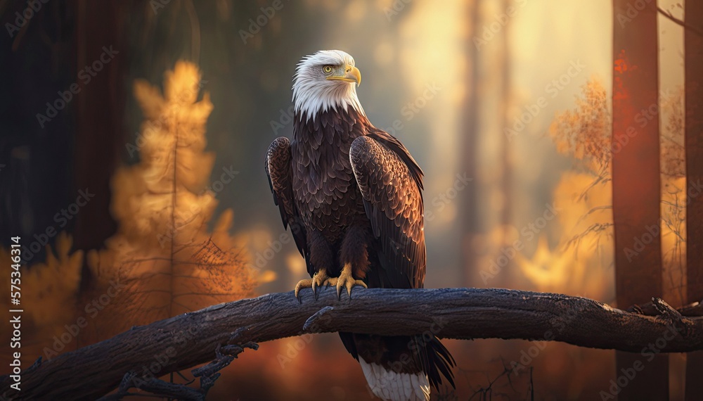 American bald eagle. Generative AI art. Stock Illustration | Adobe Stock