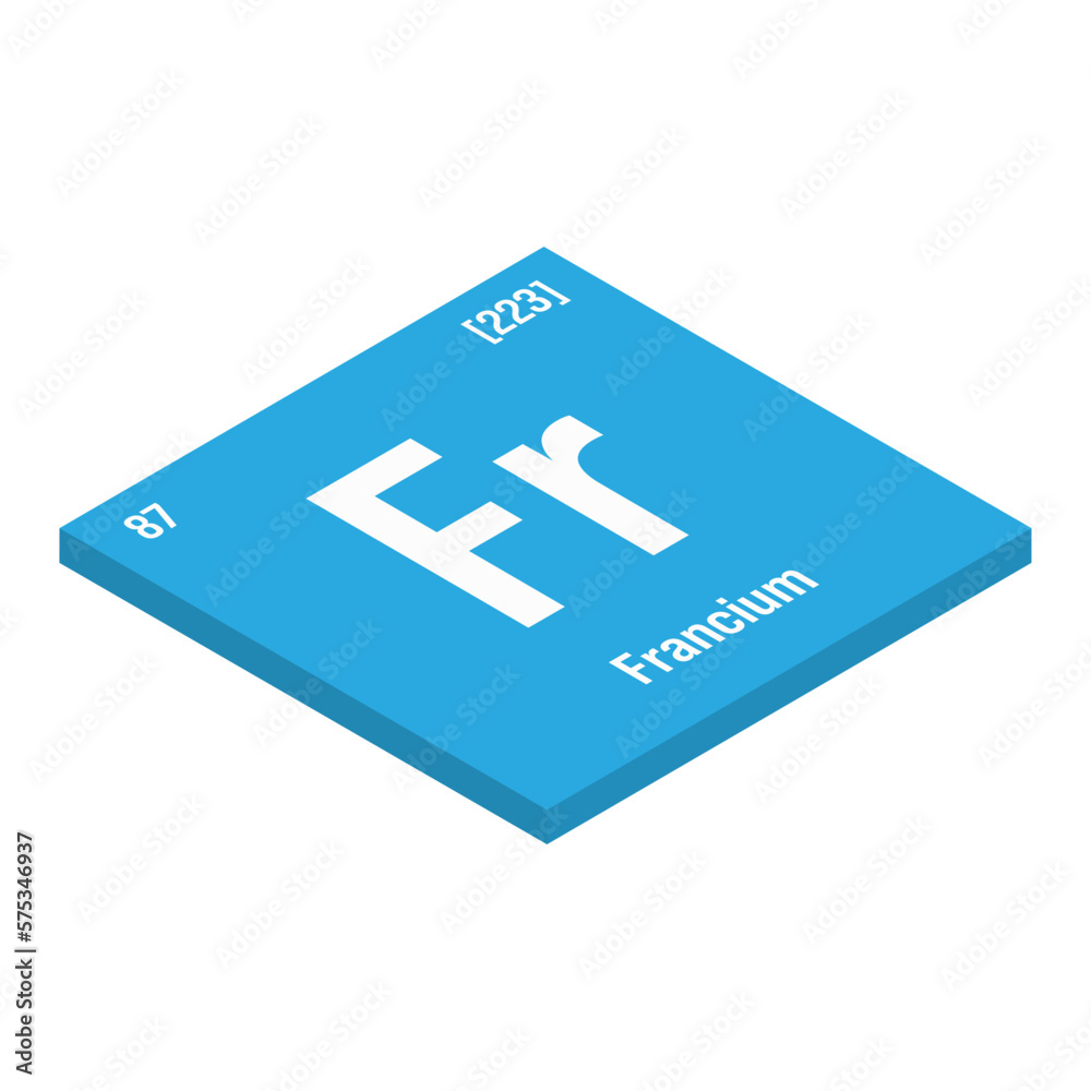 Flerovium, Fl, periodic table element with name, symbol, atomic number ...