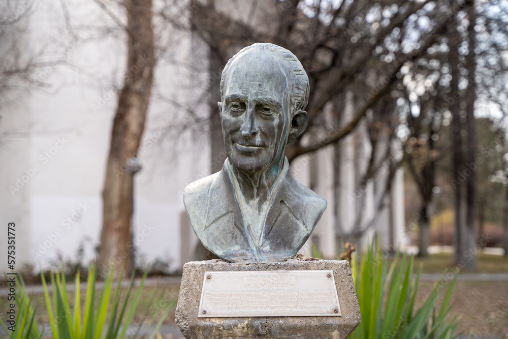 Ankara, Turkey - February 25, 2023: Enrico Fermi statue at Middle East ...