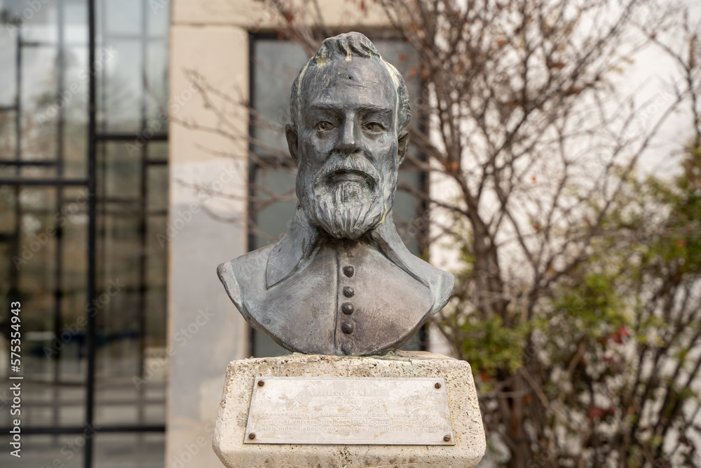 Ankara, Turkey - February 25, 2023: Galileo Galilei statue at Middle ...