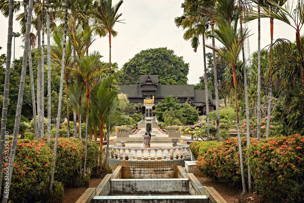 Melaka Sultanate Palace Museum garden in Melaka Malaysia Stock Photo ...