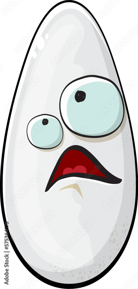 Rice character. Cartoon rice grain characters isolated on white ...