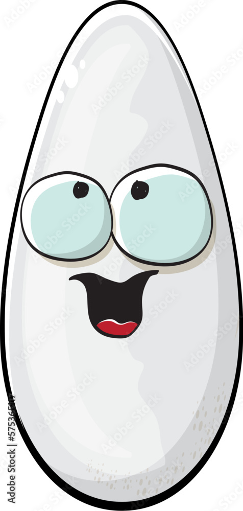 Rice character. Cartoon rice grain characters isolated on white ...