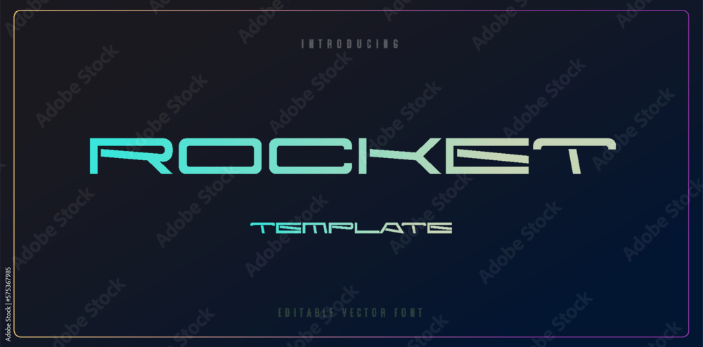 Editable bold speed alphabet. Rocket futuristic font, minimalist type ... Editable bold speed alphabet. Rocket futuristic font, minimalist type ...