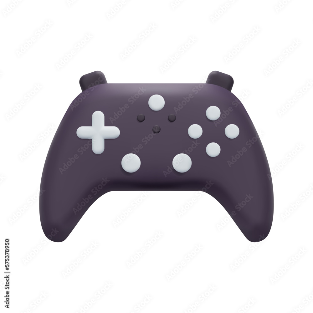 3d joystick gamepad icon vector. Isolated on white background. Video ...