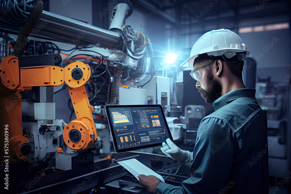 Generative Ai Illustration Of A Real Time Monitoring Systems Software Manager Engineers