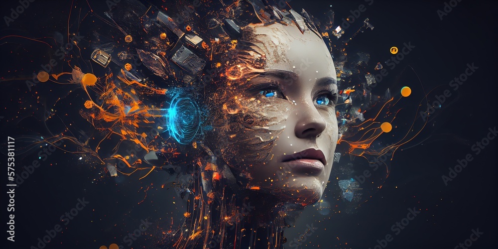 Generative AI illustration of revolutionizing the world with AI ...