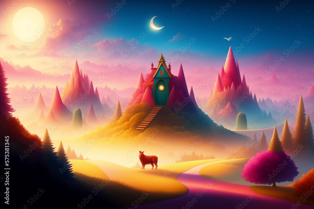 Ai generated art generative ai beautiful fairyland lansdcape, wonder ...