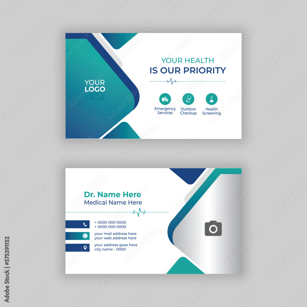 Doctor Business Card Design, Medical visiting card template Stock ...