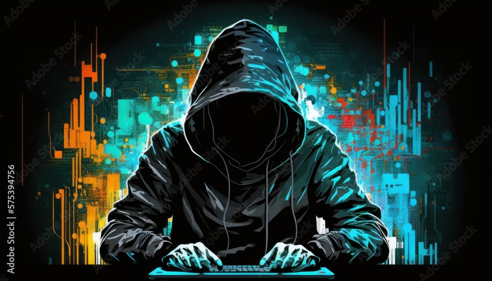 Hacking Colorful Background - HD Wallpaper - Generative AI Stock ...