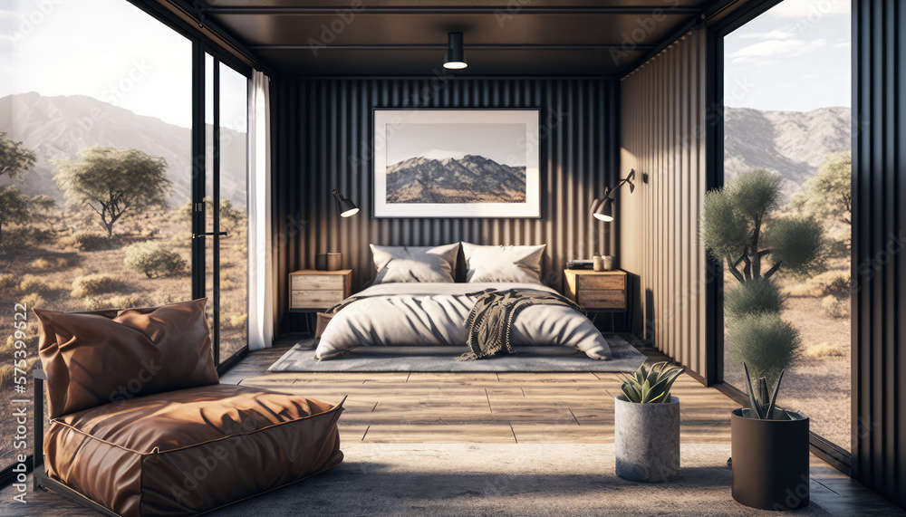 Luxury Shipping Container Home with High-End Bedroom and Premium Living ...