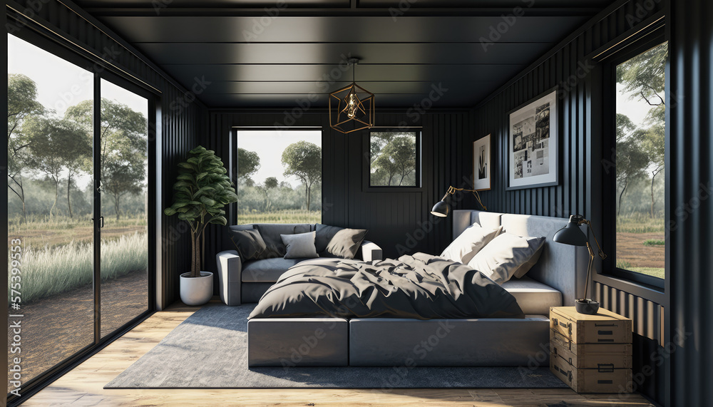 Luxury Shipping Container Home with High-End Bedroom and Premium Living ...