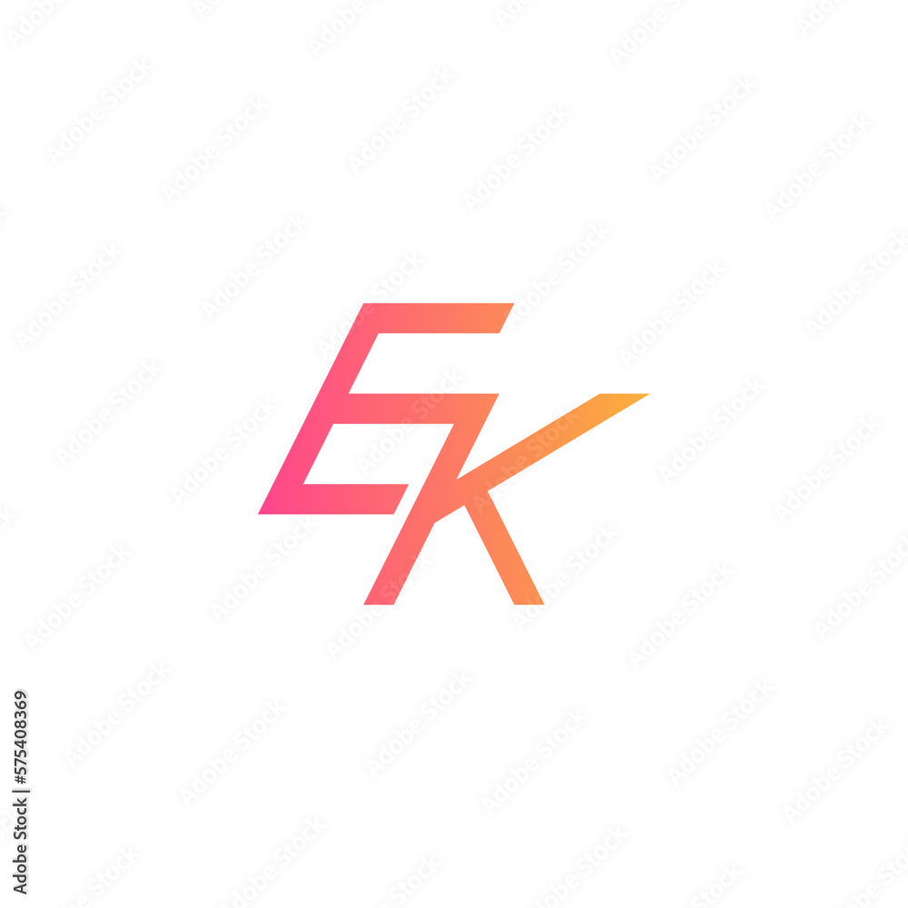 EK Logo, EK Monogram, Initials EK Logo, Letter EK Logo Design Stock ...