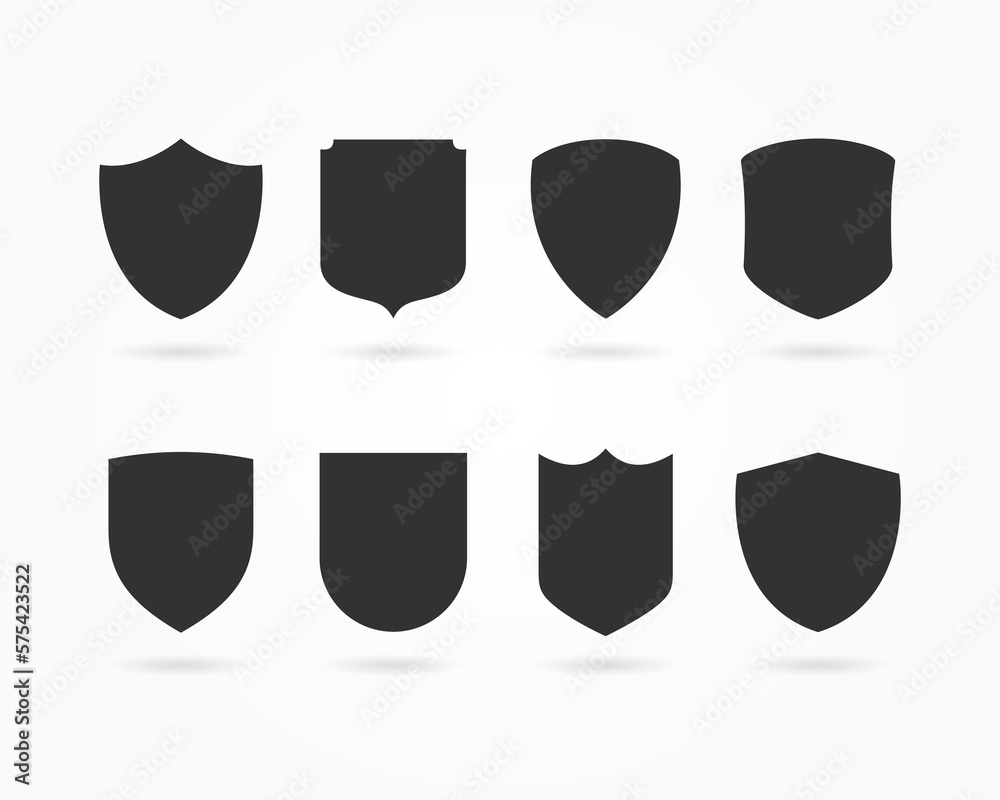 Shield icons collection. Vector shields icons set. Stock Vector | Adobe ...