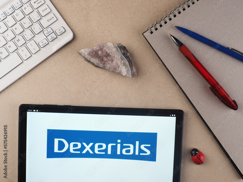 In this photo illustration, Dexerials Corporation logo seen displayed ...
