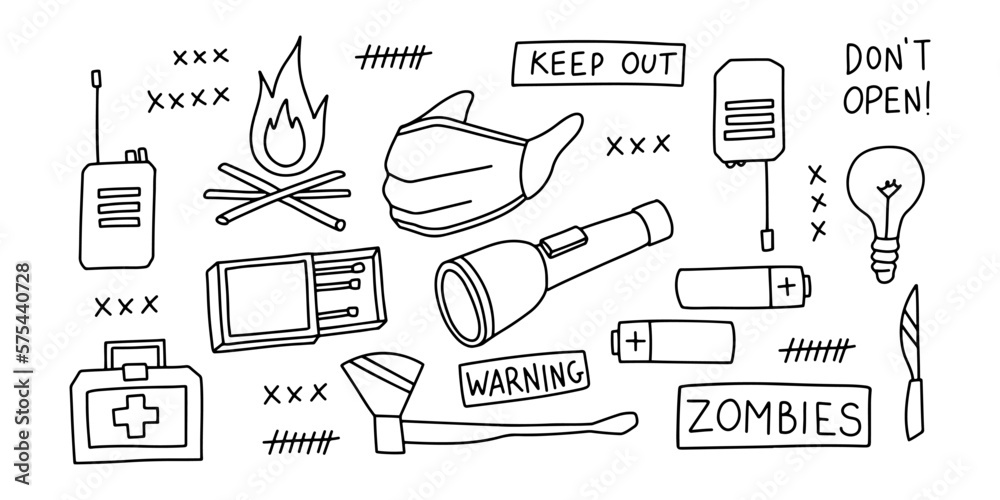 Zombie Apocalypse Survivor Drawing